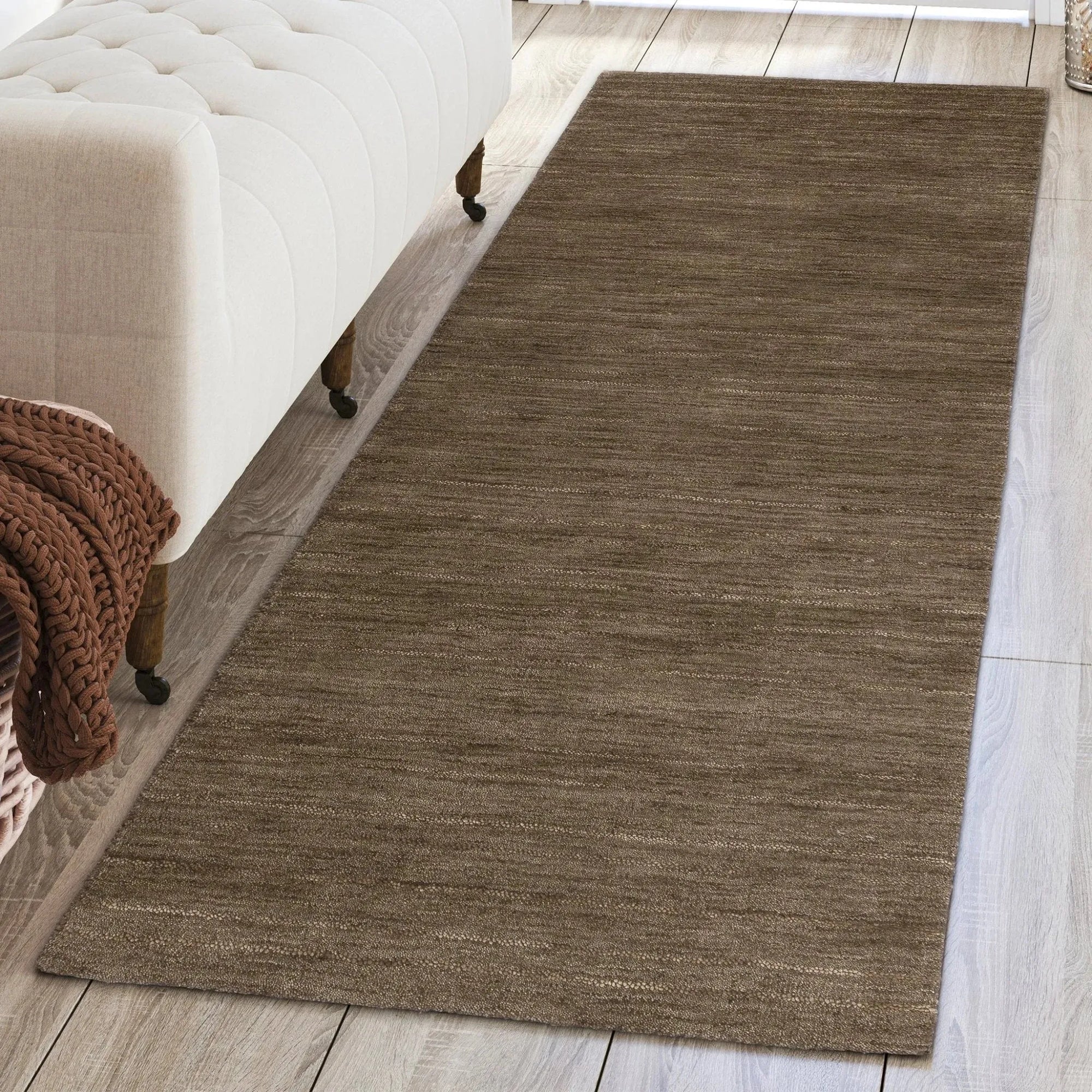 Rafia RF100 Chocolate Rug - Rug & Home
