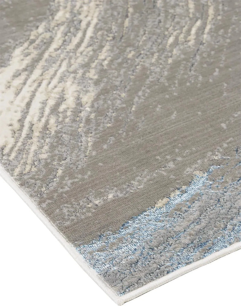 Azure AZR3524F Grey/Ivory/Blue Rug - Rug & Home