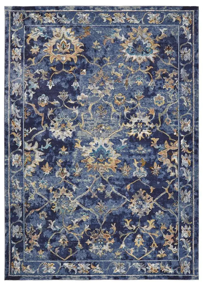 Gala 81275INM Indigo/Multi Rug - Rug & Home- Rectangle 4' x 6' | Area Rugs