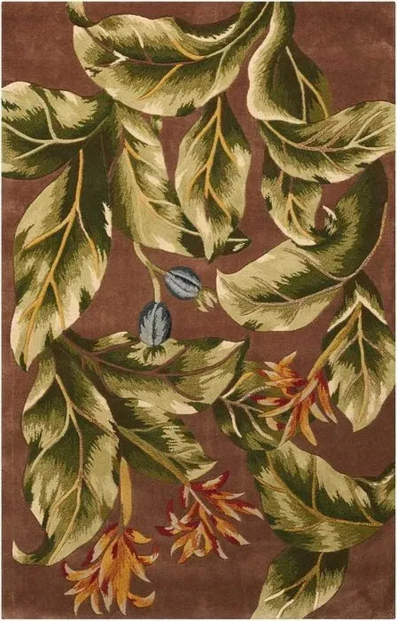 Tropics TS02 Khaki Rug - Rug & Home- Rectangle 3'6" x 5'6" | Area Rugs